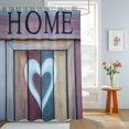 Bathroom Shower Curtain Rustic Home Text Wooden Plank Waterproof Shower ...