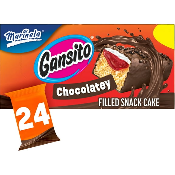 Bimbo Marinela Gansito Snack Cakes, 1.76 Ounce Pack of 32, Strawberries ...