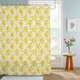 Bathroom Shower Curtain Summer Pastoral Yellow Flower Waterproof Shower ...