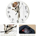 Brittany Spaniel Dog Peeking Round Wooden Wall Clock Battery Operated ...