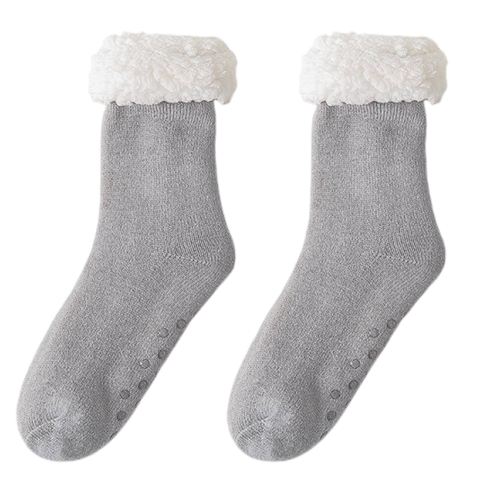 Men's Slipper Socks with Grips Non Slip Soft Cozy Fuzzy Fleece Lined ...