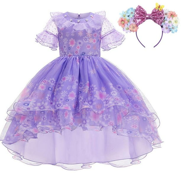 Isabela Costume for Girls Encanto Dress Outfit Cosplay Princess Tutu ...