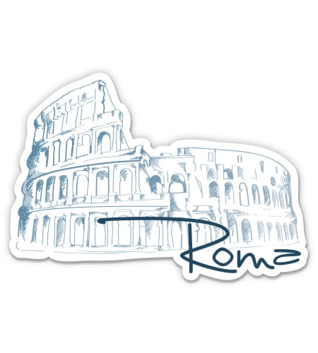 Colosseum Rome Roma Italy Travel - 5" Vinyl Sticker - For Car Laptop I ...