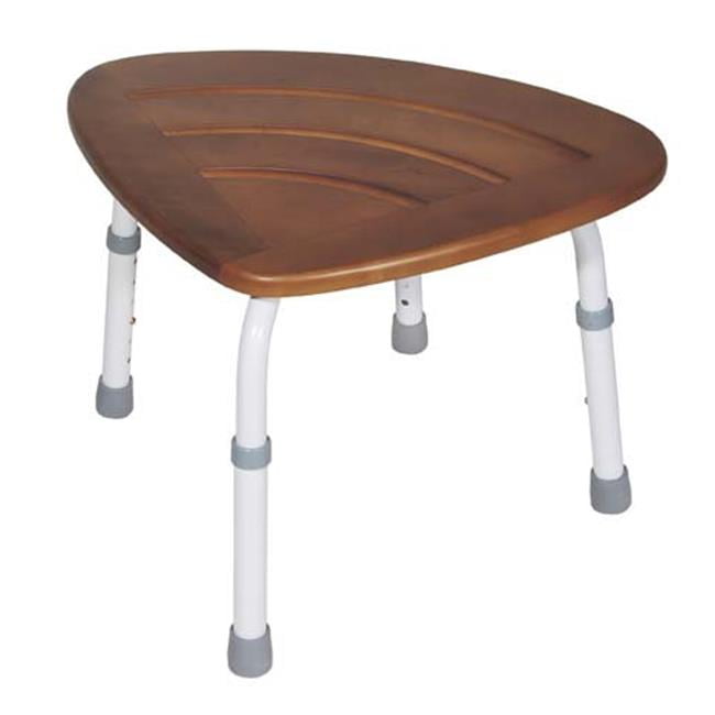 Adjustable Teak Triangular Bath Bench Teak - Teak - Walmart.com