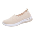 Miluxas Women's Walking Shoes Elastic Knit Lightweight Comfort Slip on ...