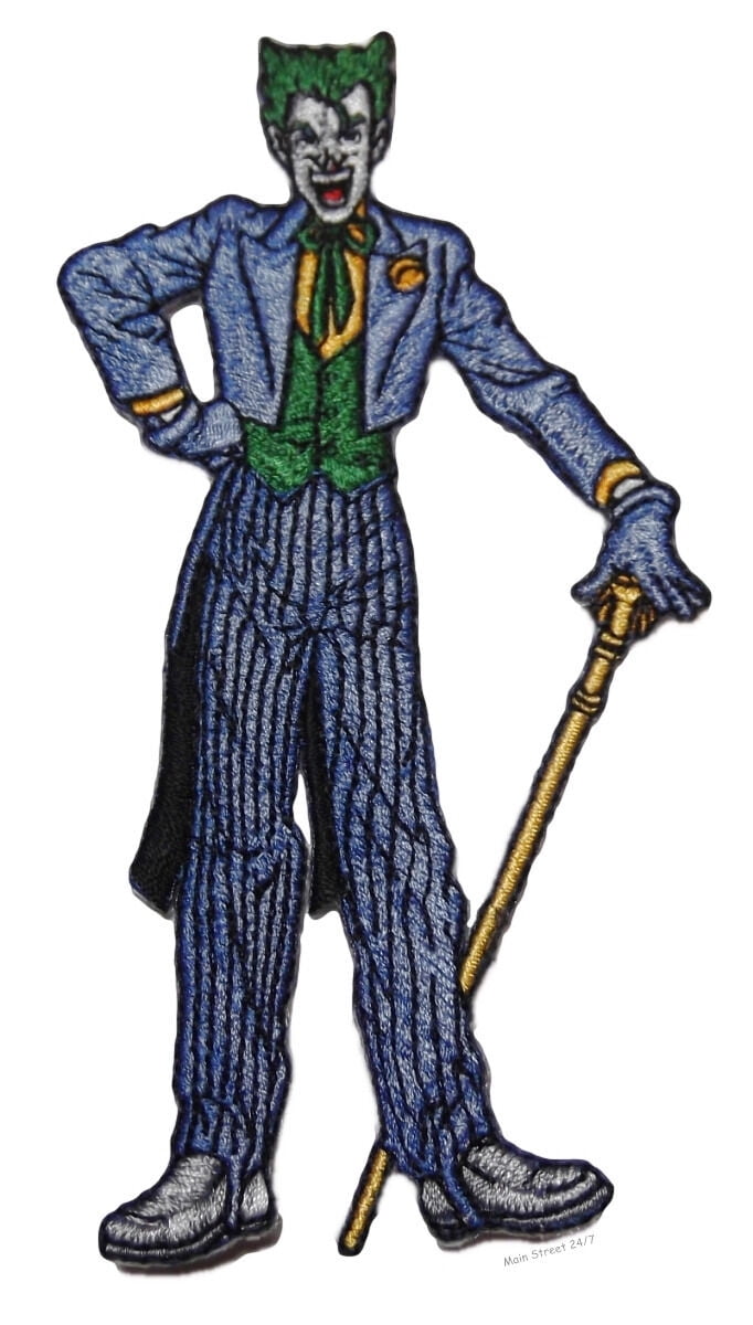 Batman Series The Joker Standing Pose 5" Tall Embroidered Patch ...