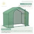 Portable Walk-in Greenhouse 6x3x5ft, PE Cover, Steel Frame Garden Hot ...
