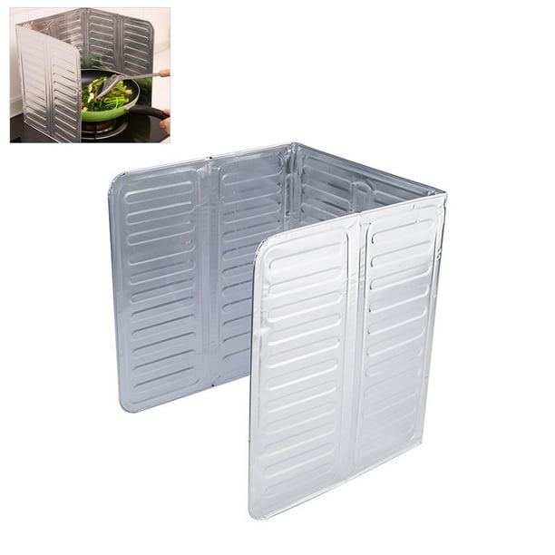 3 Sided Splatter Guard Kitchen Splatter Shield Foldable Oil Proof Plate ...