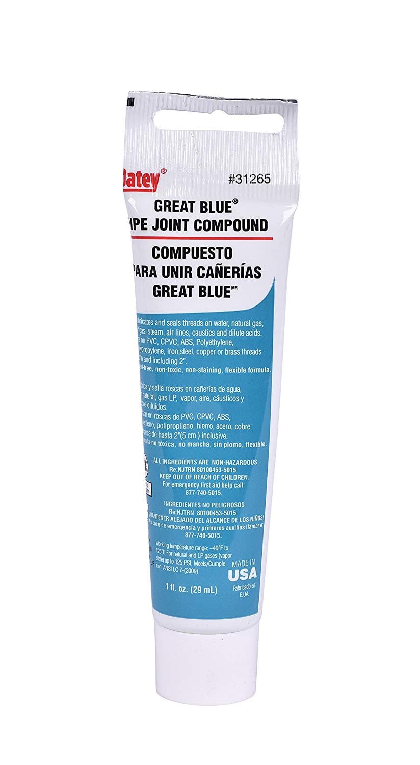 Oatey 31265 Great Blue Pipe Joint Compound, 1 fl.Ounce - Walmart.com