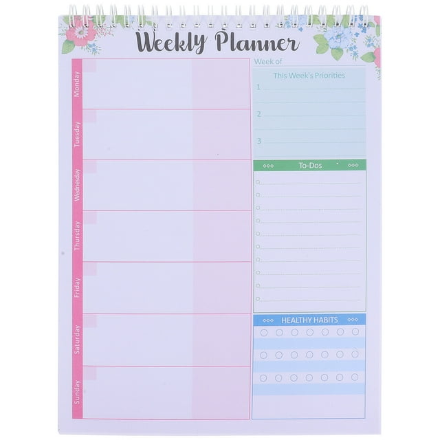 Portable Daily Planner Notebook Office Weekly Planning Notepad Schedule ...