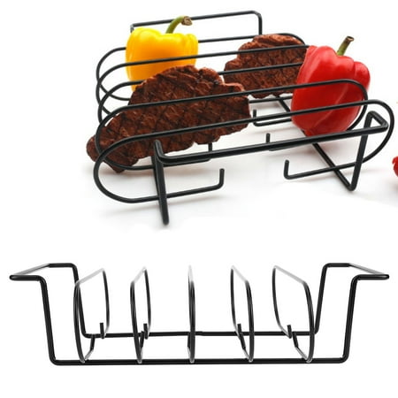 Ccdes Steak Grill Holder,2Pcs Iron Non‑Stick Barbecue Grill Steak ...