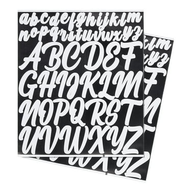 Chartpak Self-Adhesive Vinyl Capital Letters, 6 Inches High, Black, 38 ...