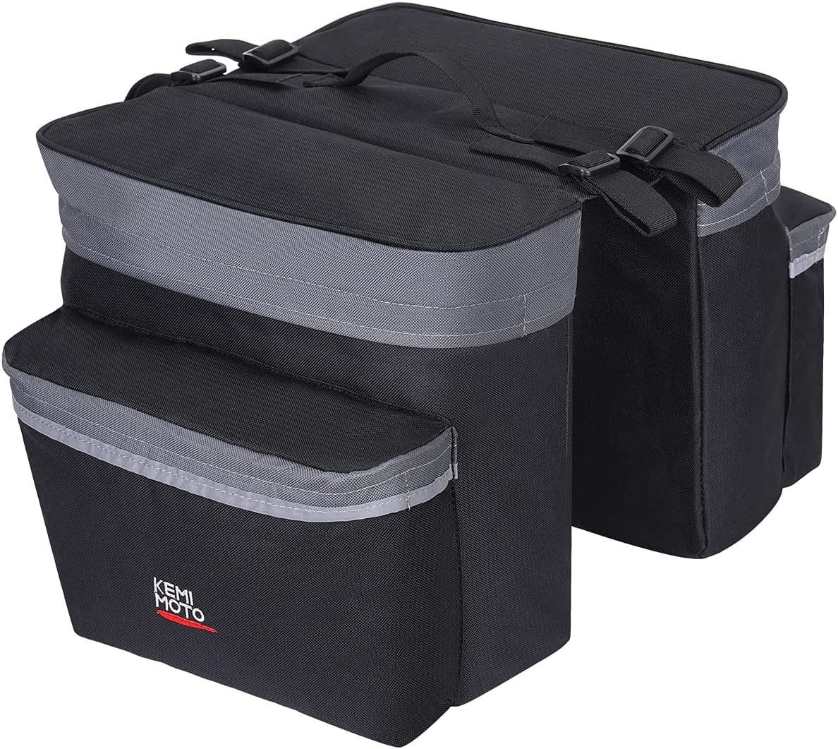 Kemimoto 30L Bike Bag Bicycle Panniers Rear Rack Bag, Water Resistant ...