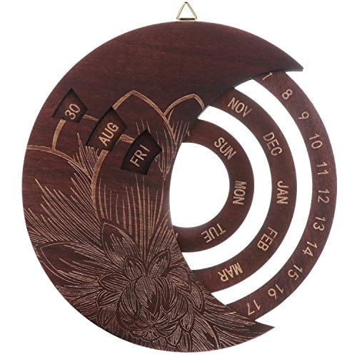 Paper Perpetual Calendar Wooden Perpetual Calendar Moon 2021 Calendar ...