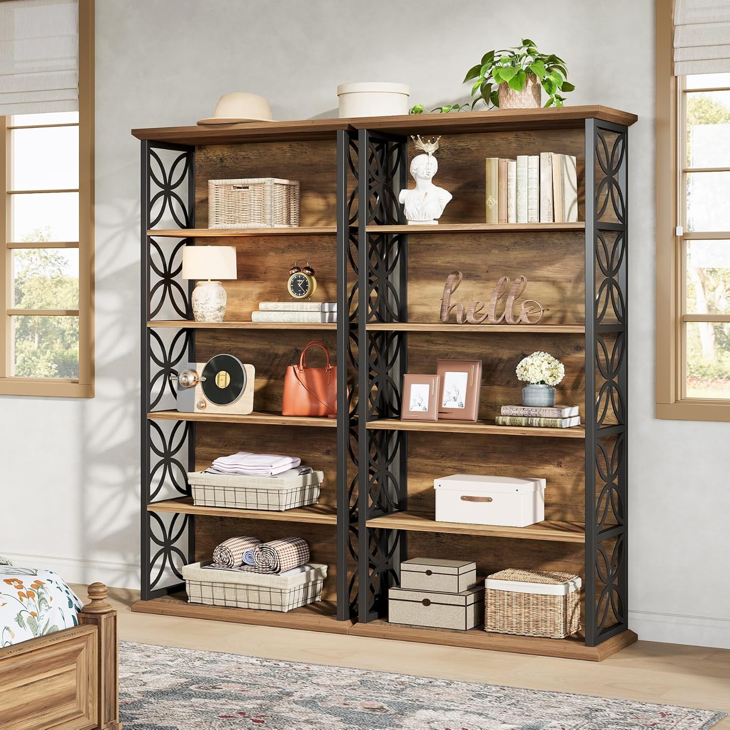 Click here for Tribesigns 71 Industrial Bookcase  6-Tier Tall Boo... prices