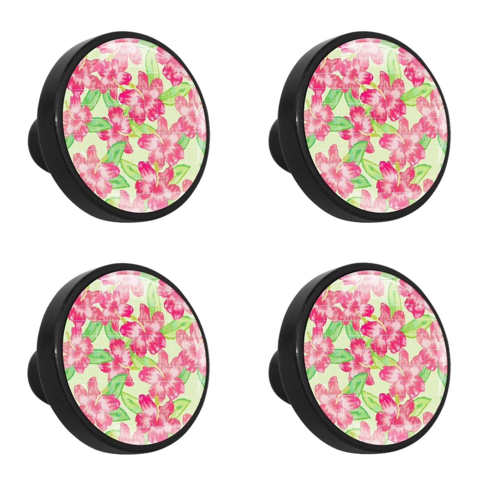 4 Pcs Retro Flowers Floral Knobs for Kitchen Cabinet Cupboard Dresser ...