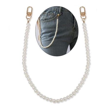 Fake Beaded Pants Chain Retro Belt Chain Waist Chain Pants Chain Denim ...