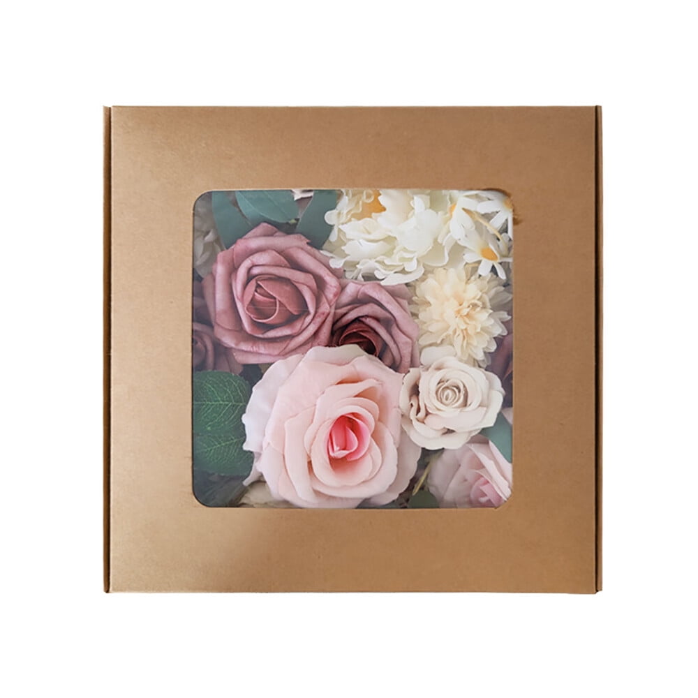 Mouind DIY Wedding Hand Held Flowers, Hand Made Artificial Flower Silk ...