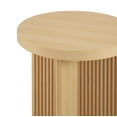 Better Homes & Gardens Lillian Fluted End Table, Natural Pine Finish ...
