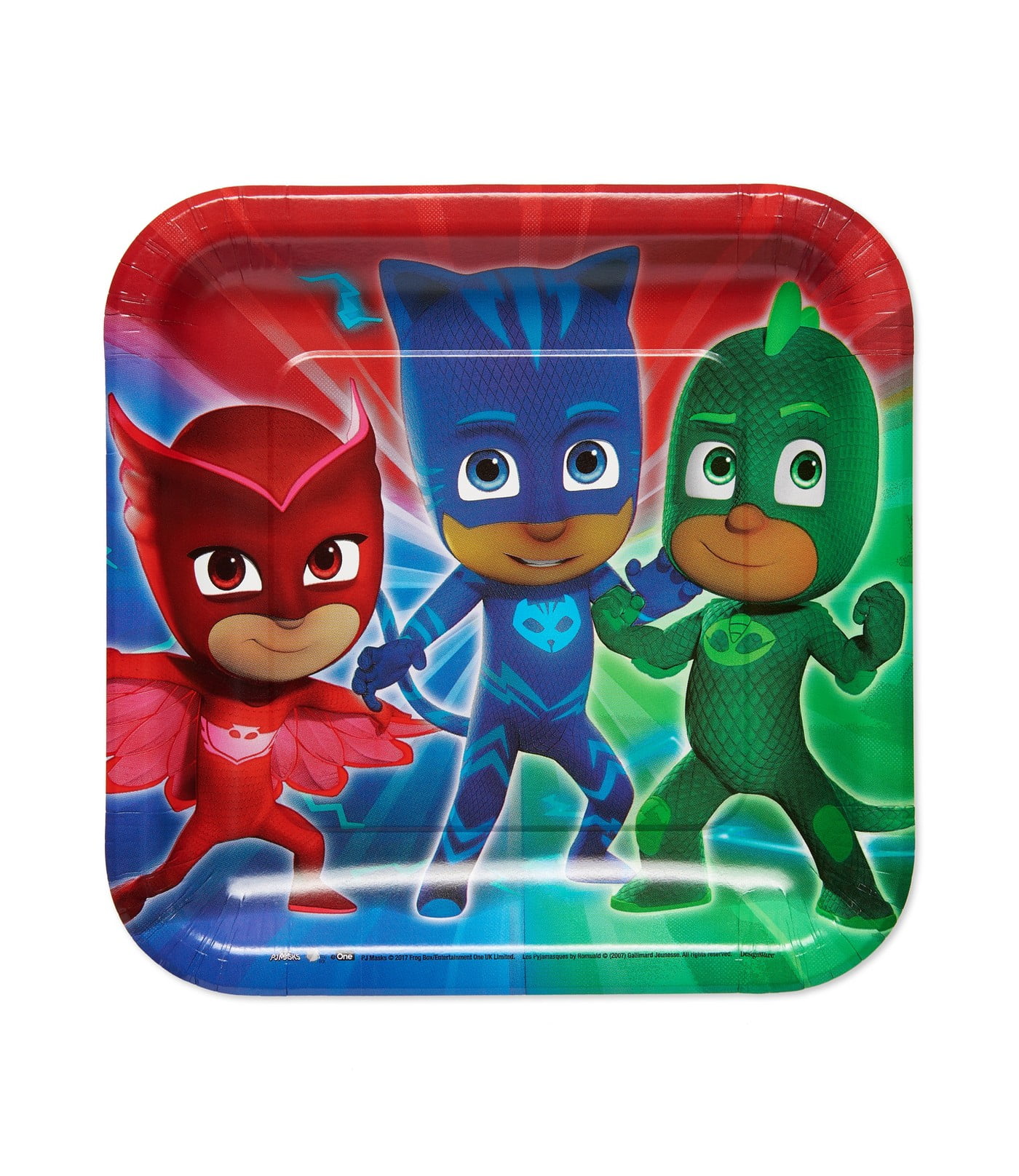 PJ Masks Square Paper Lunch Plate, 9", 8 Count - Walmart.com