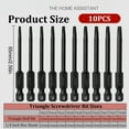 Square Head Screwdriver Bits, 10pcs SQ2 Square Drive Bit Set 60mm, 1/4 ...