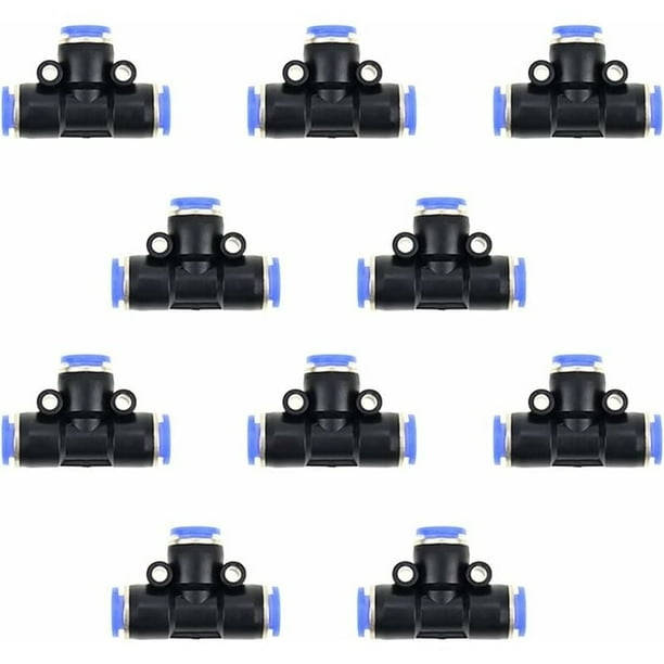 10 Pieces Pneumatic Connector Hose Fittings Quick Couplings 6Mm ...