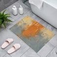 Abstract Art Door Mat 18x30 Inch Orange Grey Wall Mottled Texture ...