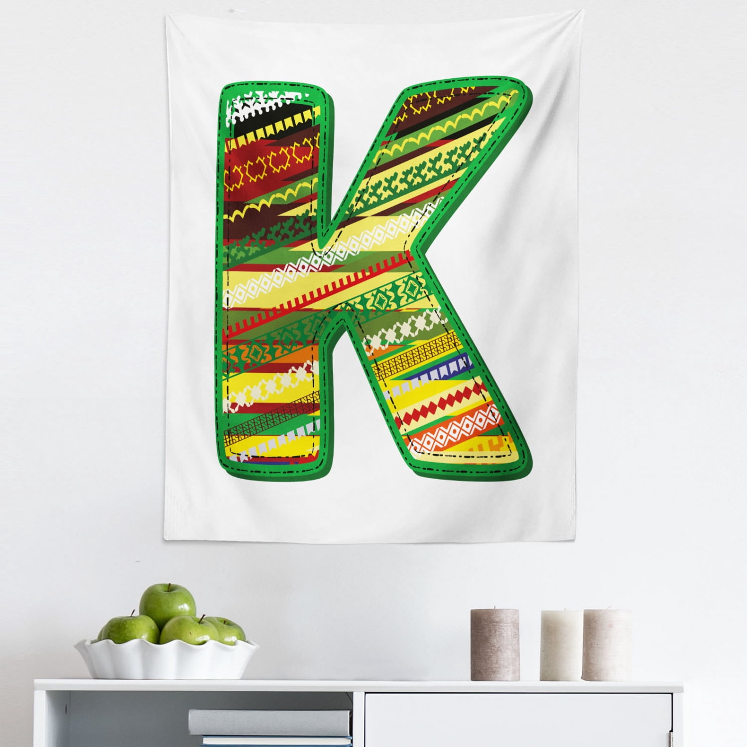 Letter K Tapestry, Words K Letter with Fern Green Fun St. Patrick ...