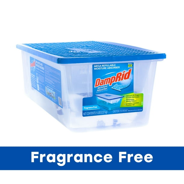 DampRid Mega Refillable Moisture Absorber (5 lb.) for Large Damp Areas ...