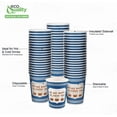 EcoQuality 8 oz Blue Insulated Paper Hot Cups, New York Greek Coffee ...