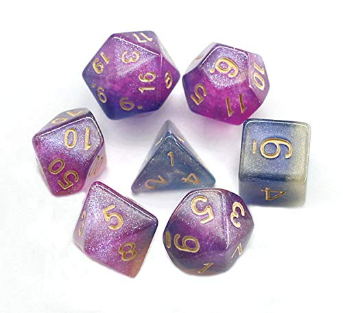 Toys & Games Games & Puzzles DnD Blue Flower Acrylic Glitter Dnd Dice ...