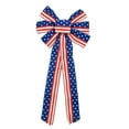 1 Piece American Independence Day Flag Bow, Patriotic Red White Blue ...