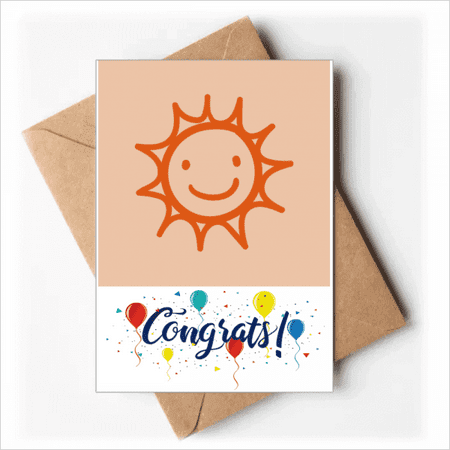 Hand Painting Orange Sun Sle Wedding Cards Congratulations Greeting ...