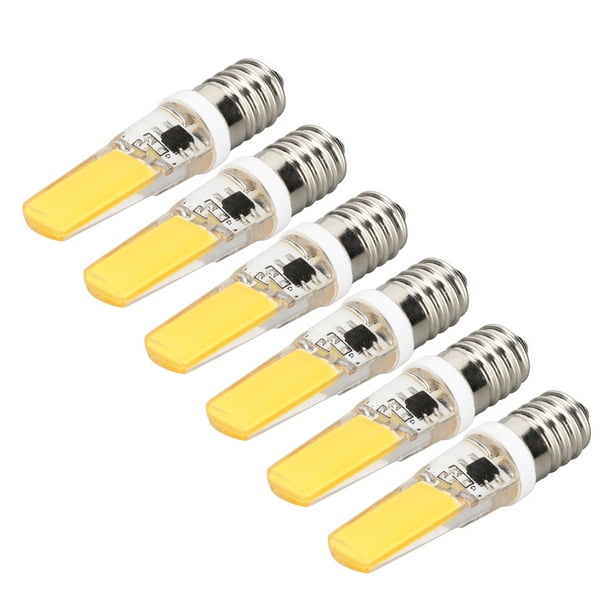 Bombilla de lámpara COB, 6 piezas E14 Lámpara COB Tornillo Bombilla COB Bombilla COB Estándares ...