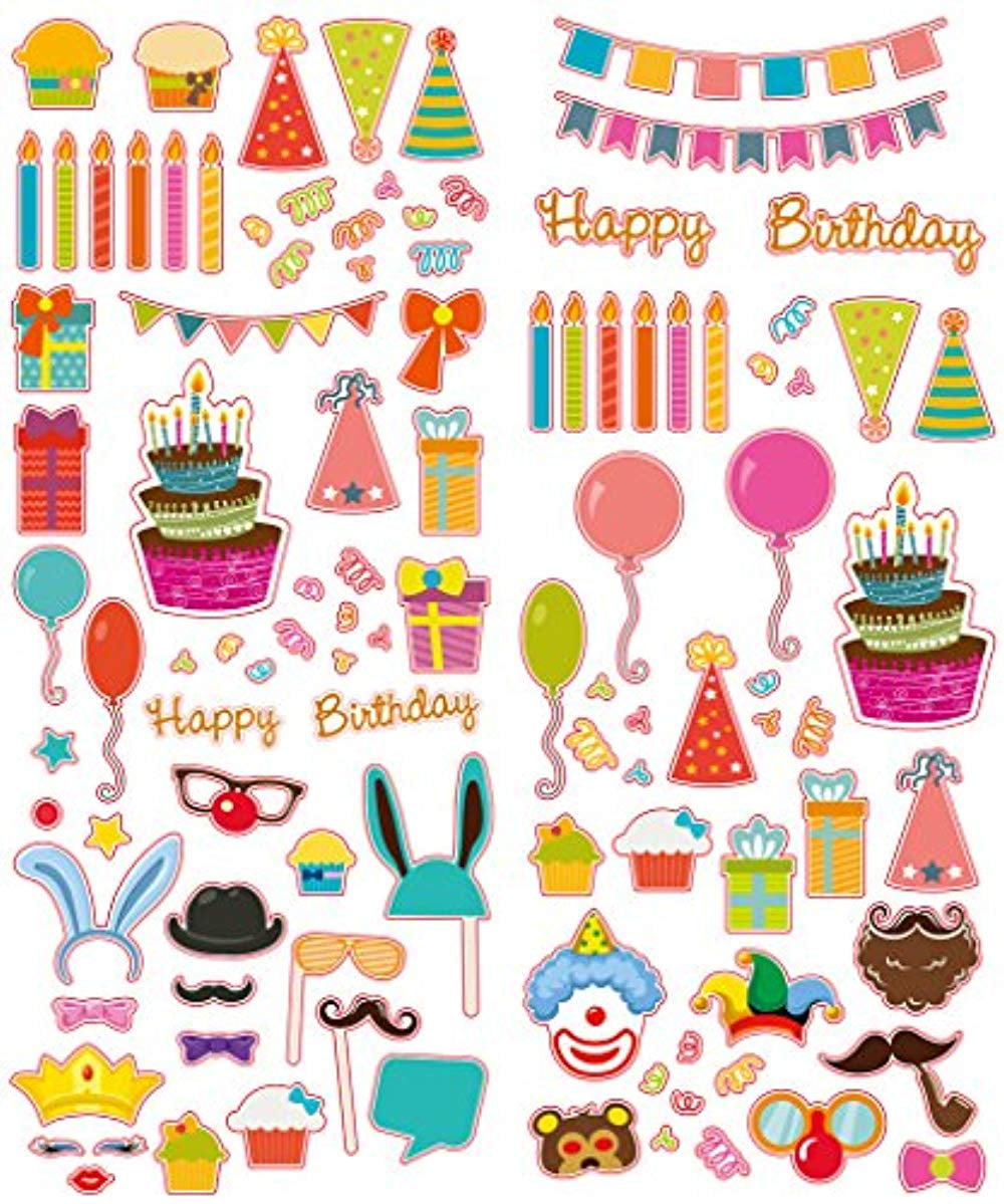 Polaroid Colorful & Decorative Party Stickers for Zink 2x3 Photo Paper ...