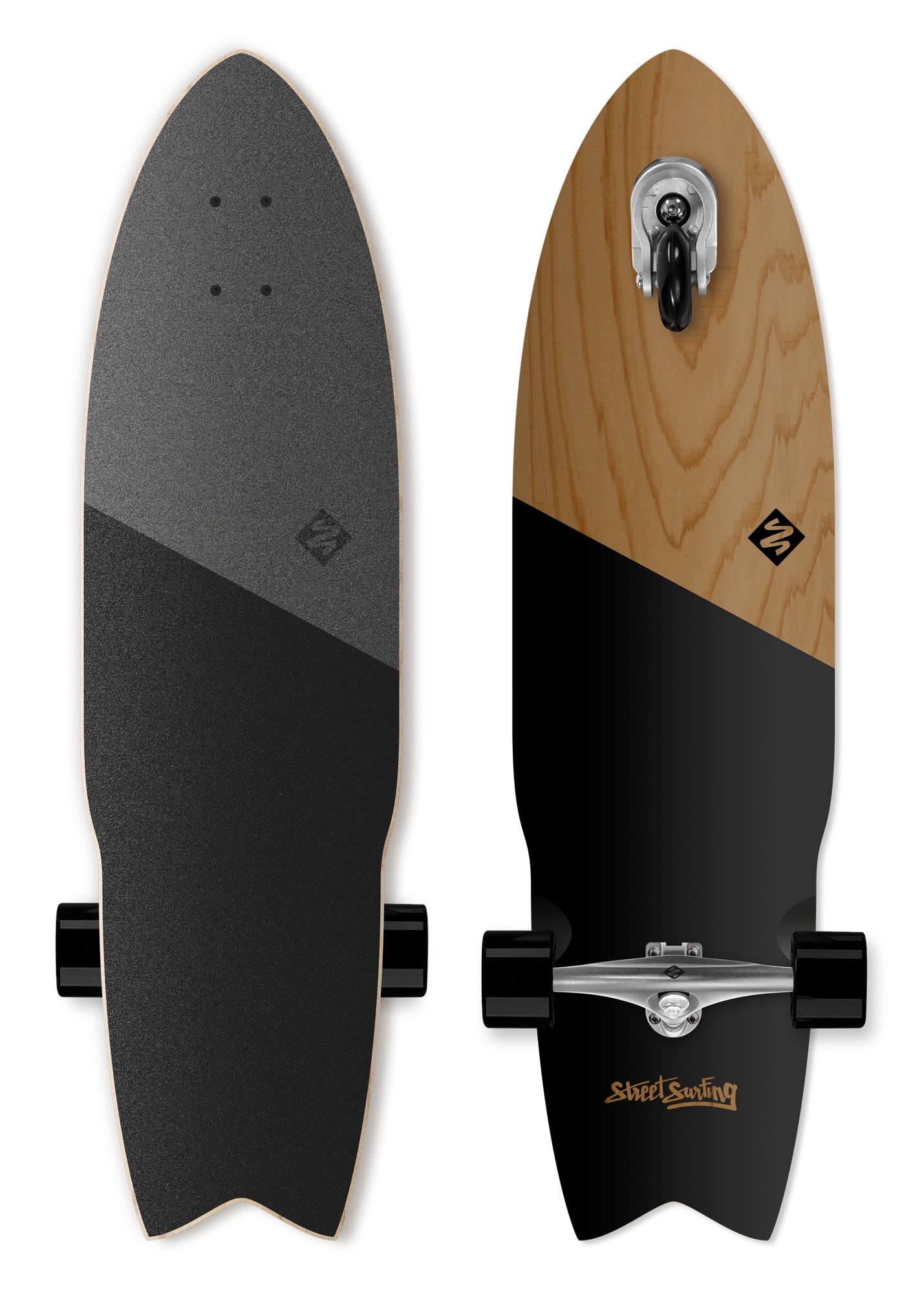 Street Surfing SHARK ATTACK Longboard Casterboard Surf Carving Cruiser ...