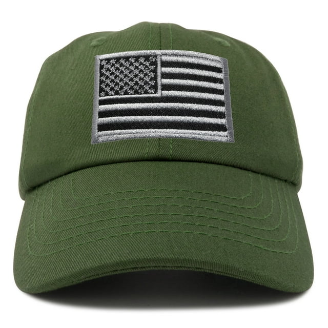 Dalix American Flag Hat Premium Usa Black Gray Baseball Cap In Olive