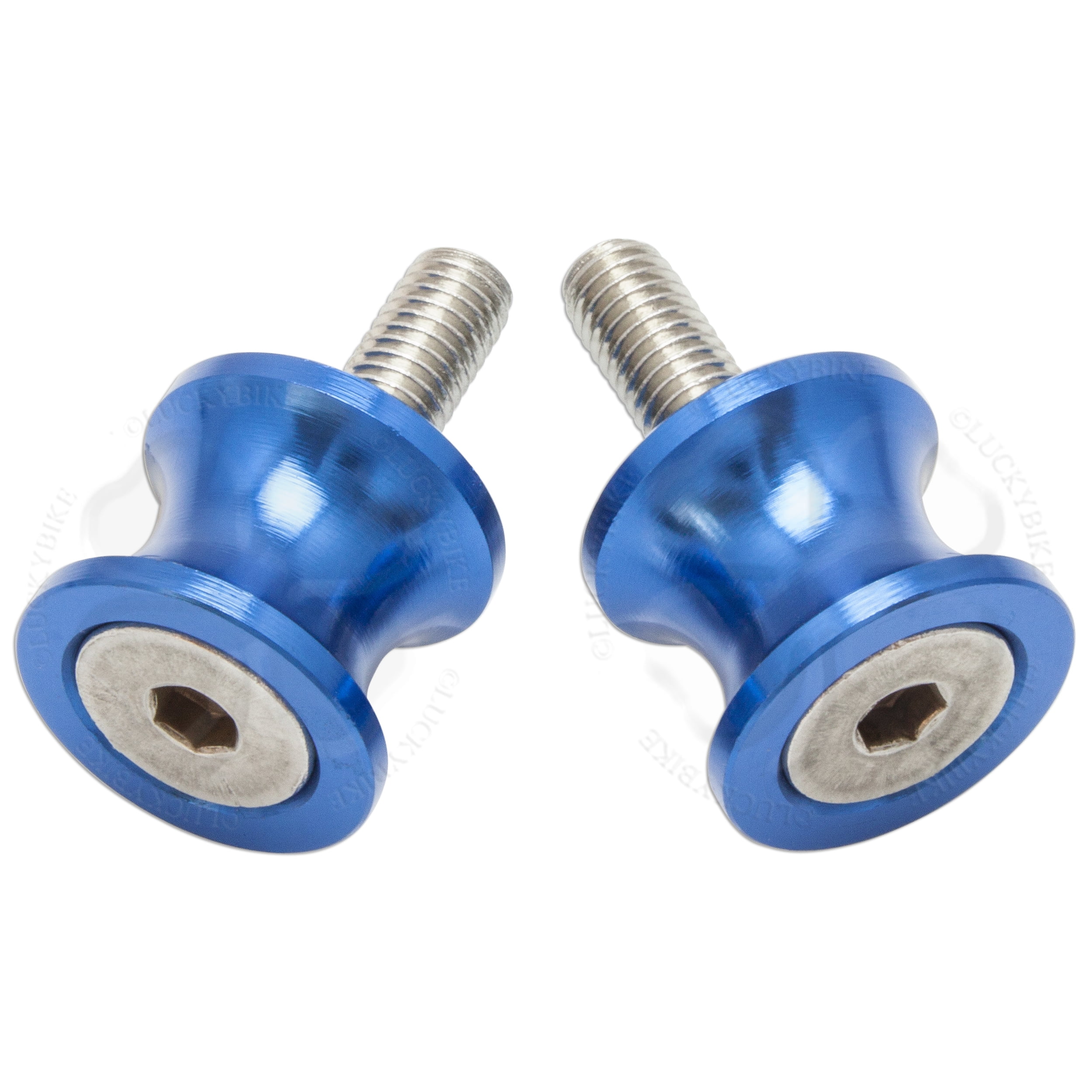 Blue Mini Swingarm Spools Sliders 8mm Bolts Honda Suzuki KTM BMW Ducati ...