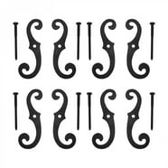 Renovators Supply Shutter Dogs Pair 6.25 in Black Decorative S Shaped ...