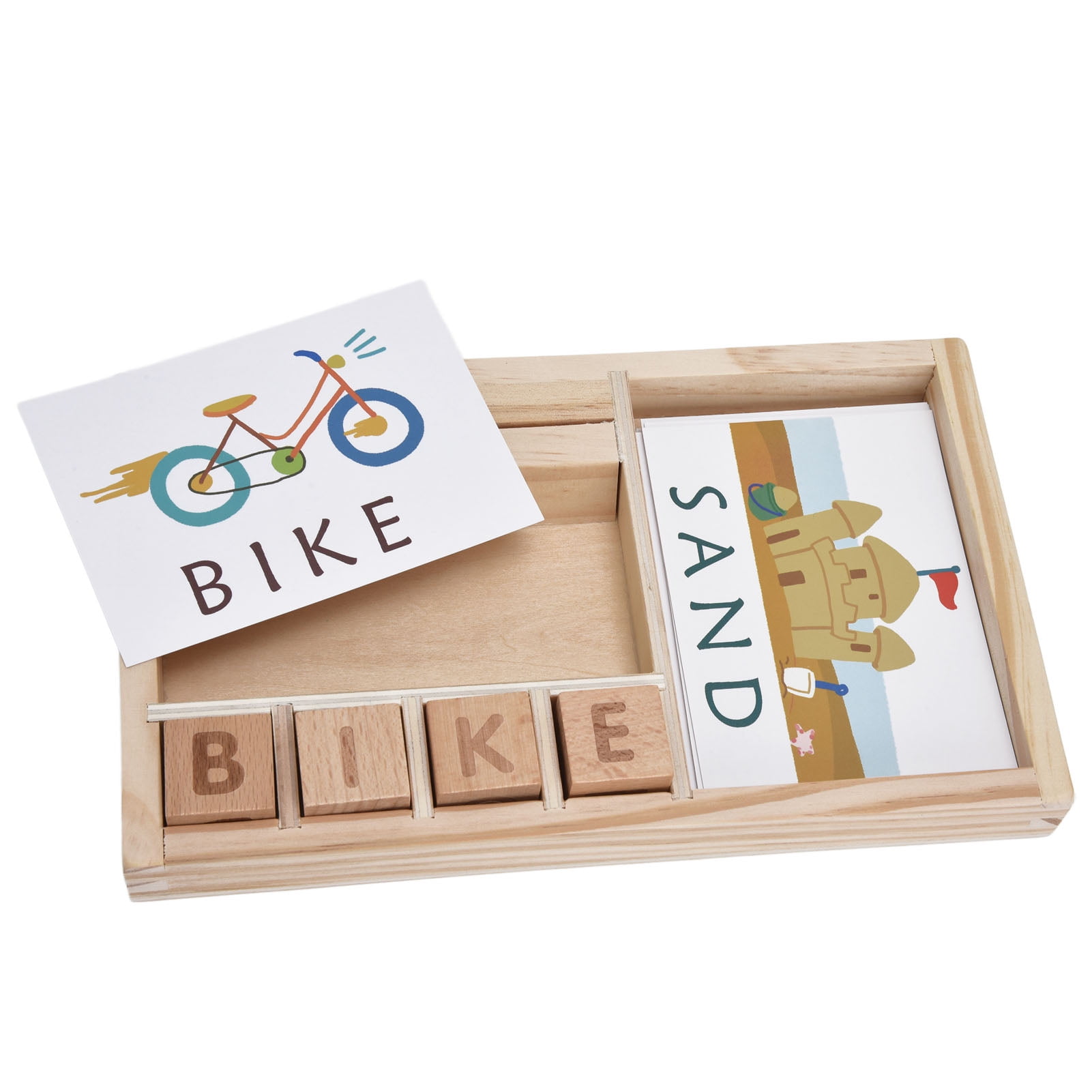 Wood Spelling Words Game, Funny Matching Letter Game Environmental ...