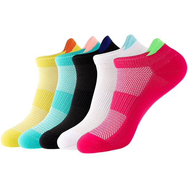 Athletic Compression Running Socks Ankle Sport Mesh Cushioned Stretch ...