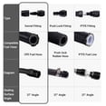 10 Pieces Black AN6 8 10 Straight 45 90 Degree Oil Fuel Swivel Hose End ...