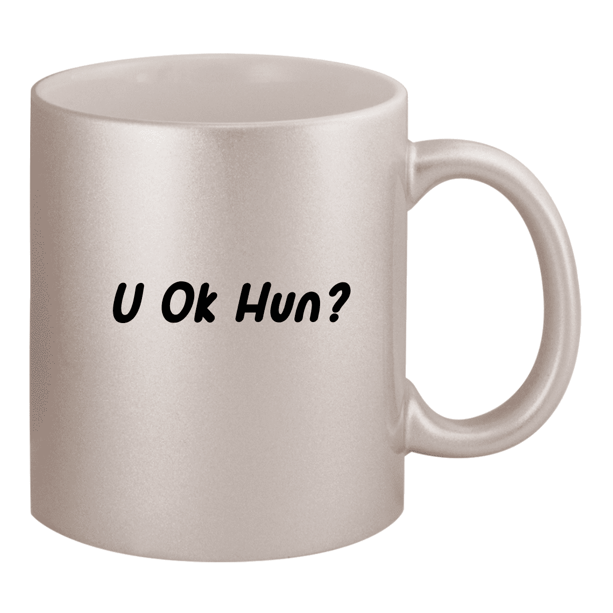 U Ok Hun? - 11oz Ceramic Silver Coffee Mug - Walmart.com