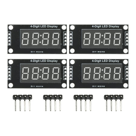 LED Display Board, 4 Digit Digital Tube Display Module Easy ...