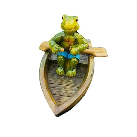 Yard Frog Tortoise Garden Pond Decorative Sculpture Desk Floating ...