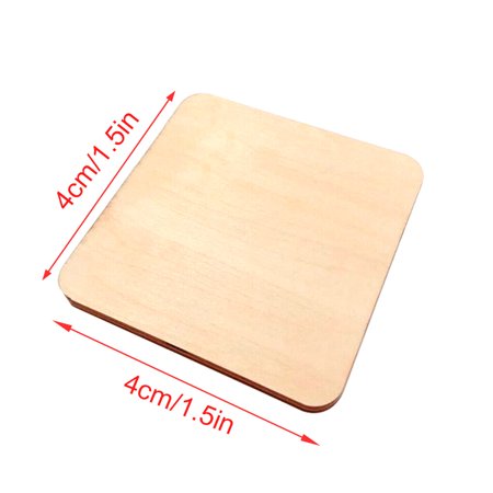 Wood Pieces Unfinished Square Wooden Slices Unfinished Square Wood ...