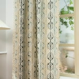 PixelForge Linen Farmhouse Curtains for Living Room 86 inch Country ...