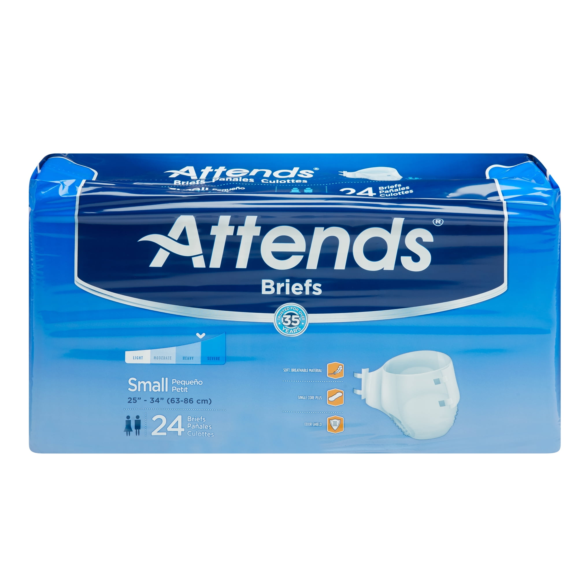 Attends Adult Incontinence Brief S Heavy Absorbency BRBX15, Heavy to ...