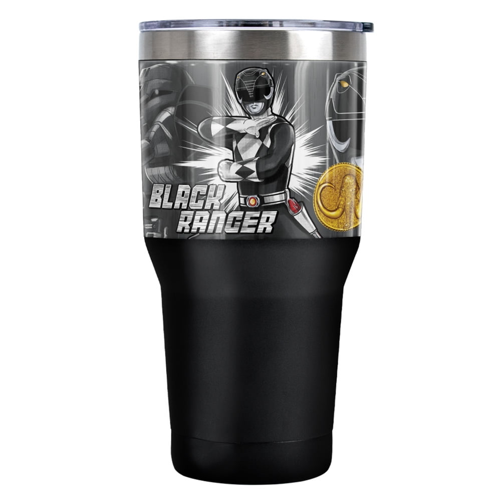 Power Rangers Black Ranger Stainless Steel Tumbler 30 oz Coffee Travel ...