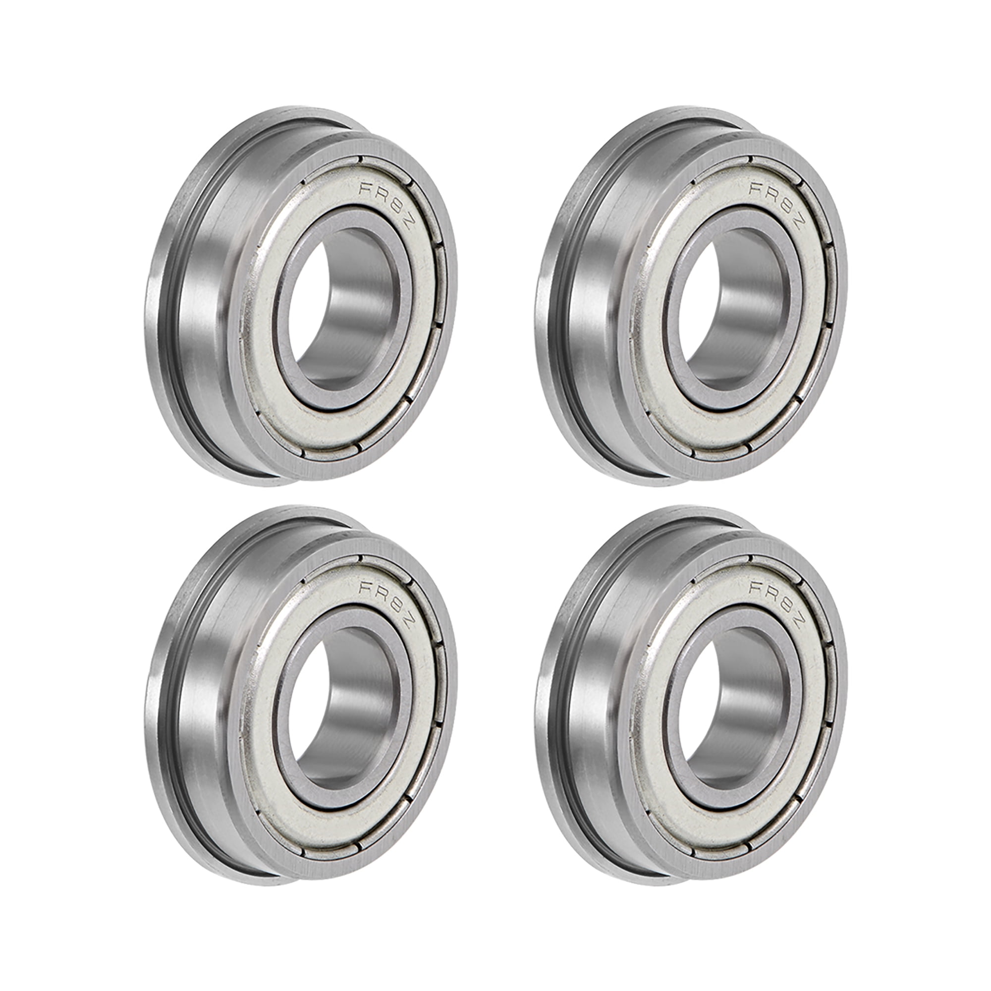 FR8ZZ Flange Ball Bearing, 1/2"x1-1/8"x5/16" Shielded Chrome Bearing ...